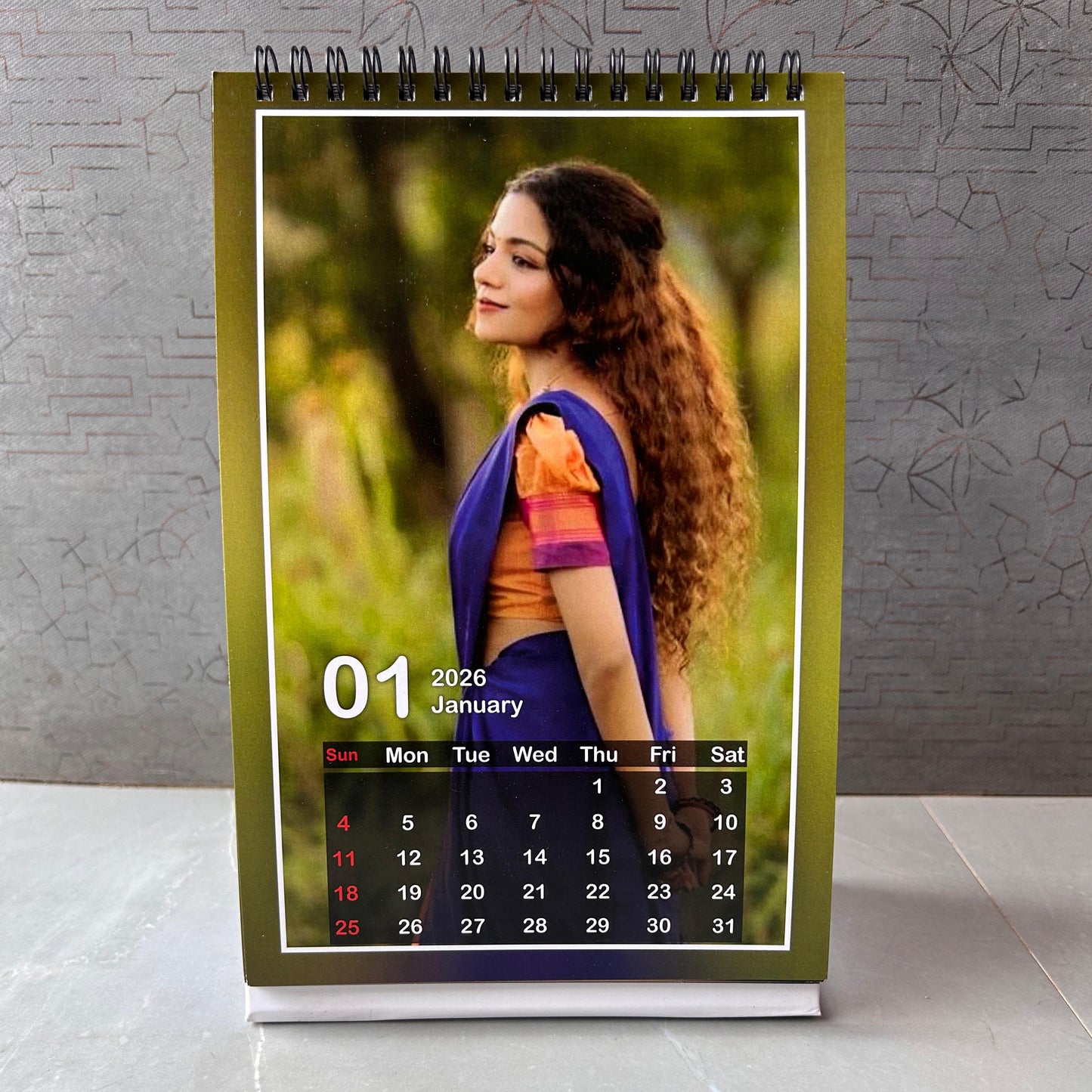 Long Customised Table Top Calendar (2026 Edition) – Personalix Store